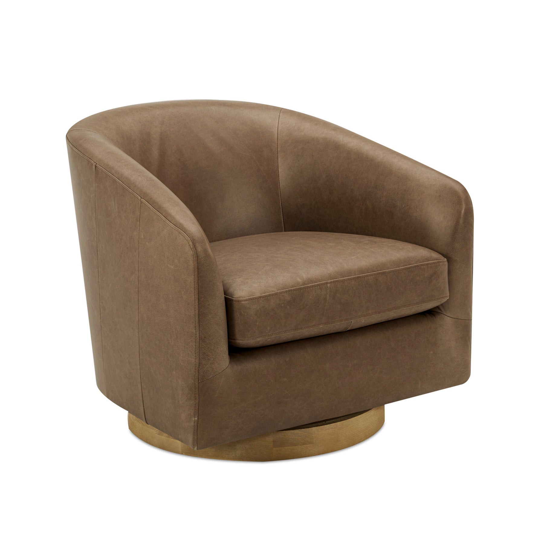 Oscy Swivel Chair - Leather – Arcade Home